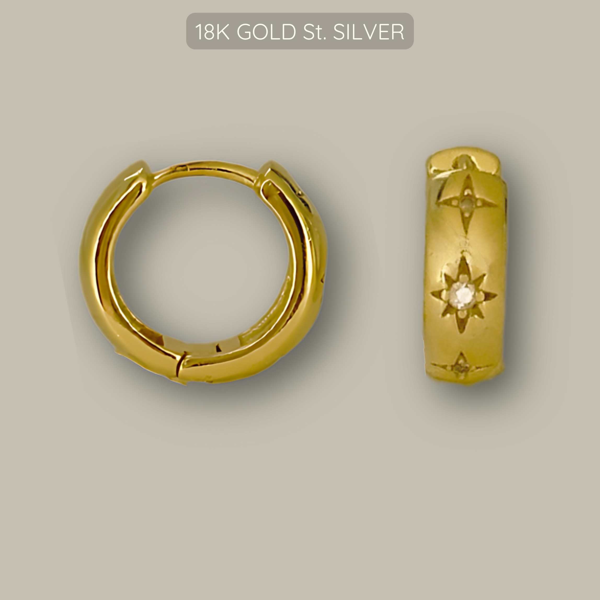 Destiny Hoops - 18k Gold Plated 925 Sterling Silver – Six Rumours