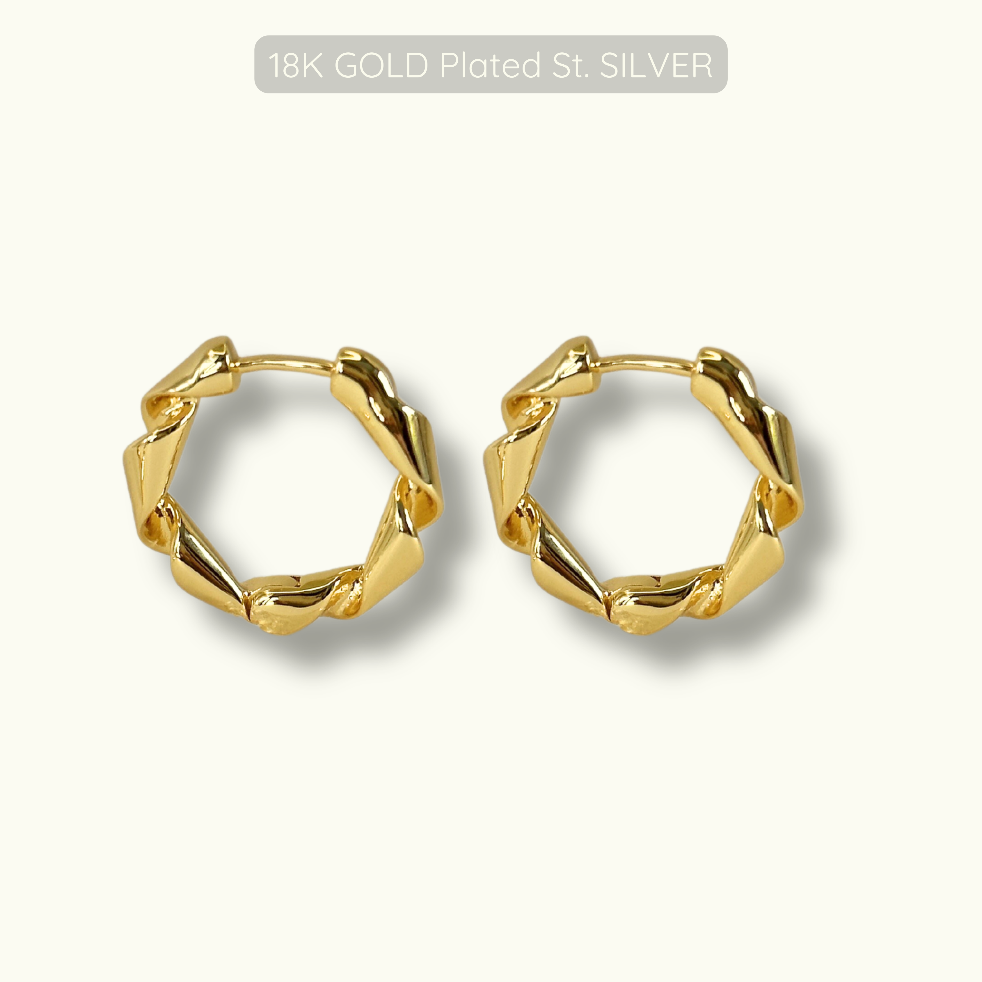 Judy Hoops - 18k Gold Plated 925 Sterling Silver – Six Rumours